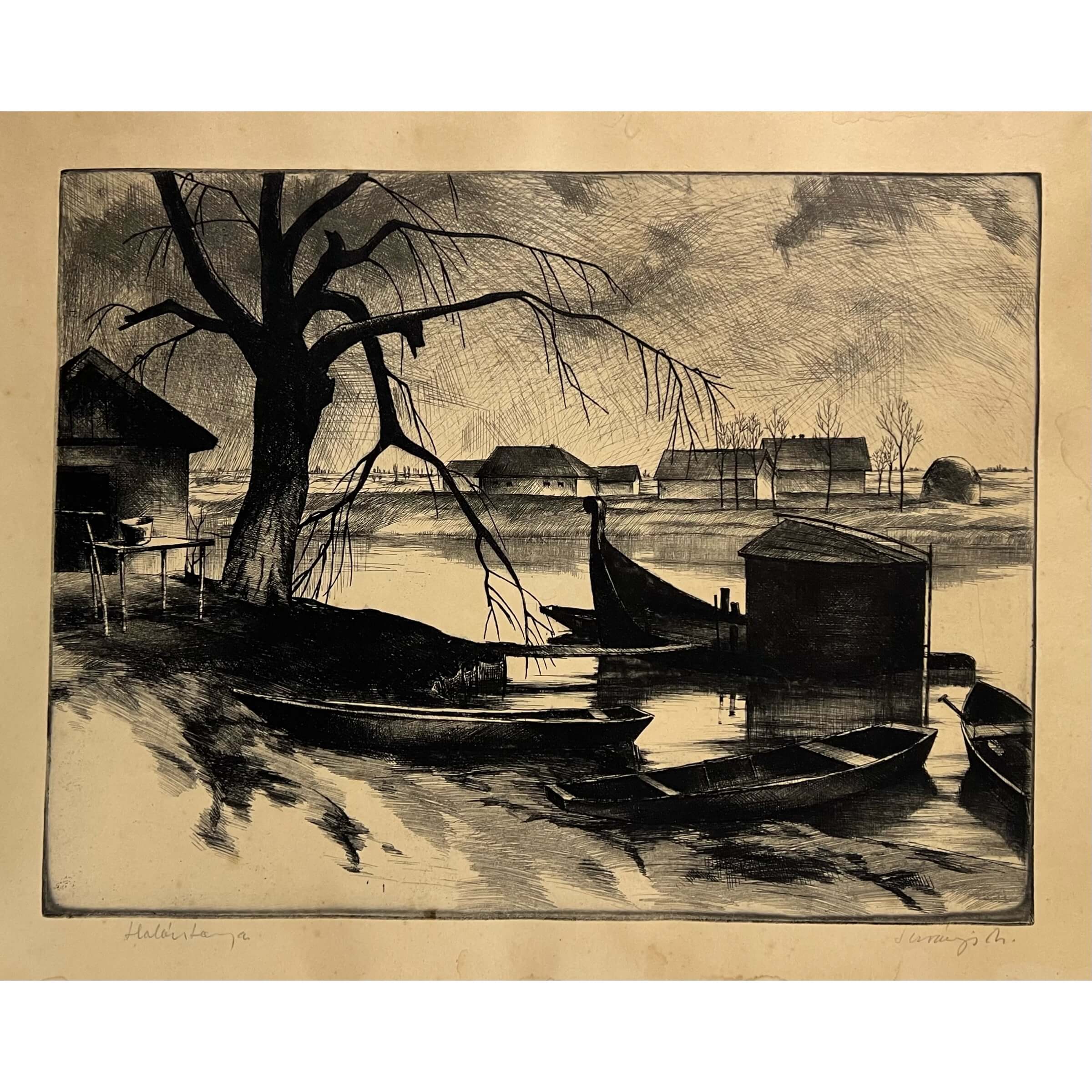 Surányi Mária (1928-1976) Halásztanya - Art Business Club ...